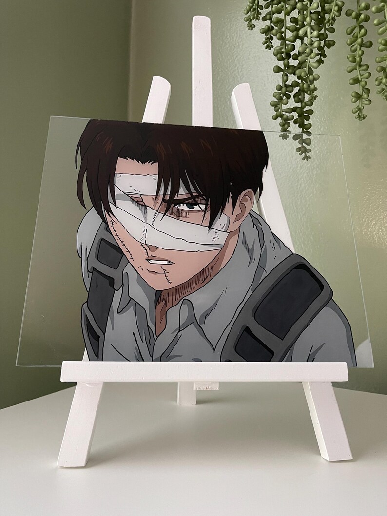 Levi Ackerman - AOT 8x10 Glass Painting - Etsy