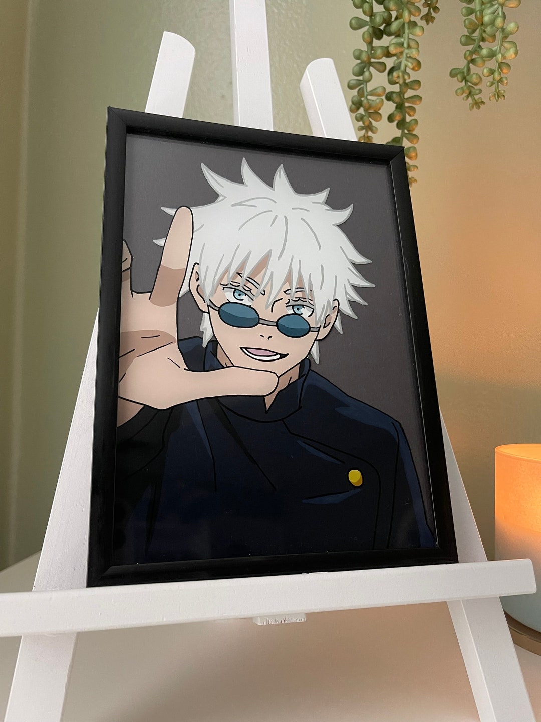 Satoru Gojo - JJK 5x7 Glass Painting - Etsy