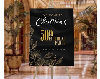 Personalized 50th Birthday Sign - Etsy