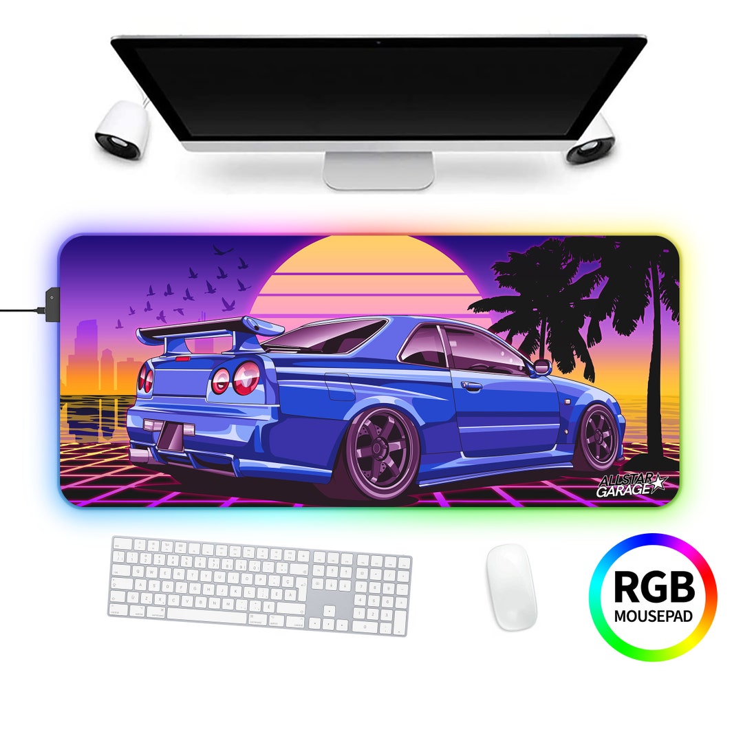 JDM Skyline GTR Nissan R34 RGB Gaming Mouse Pad Japanese Car - Etsy