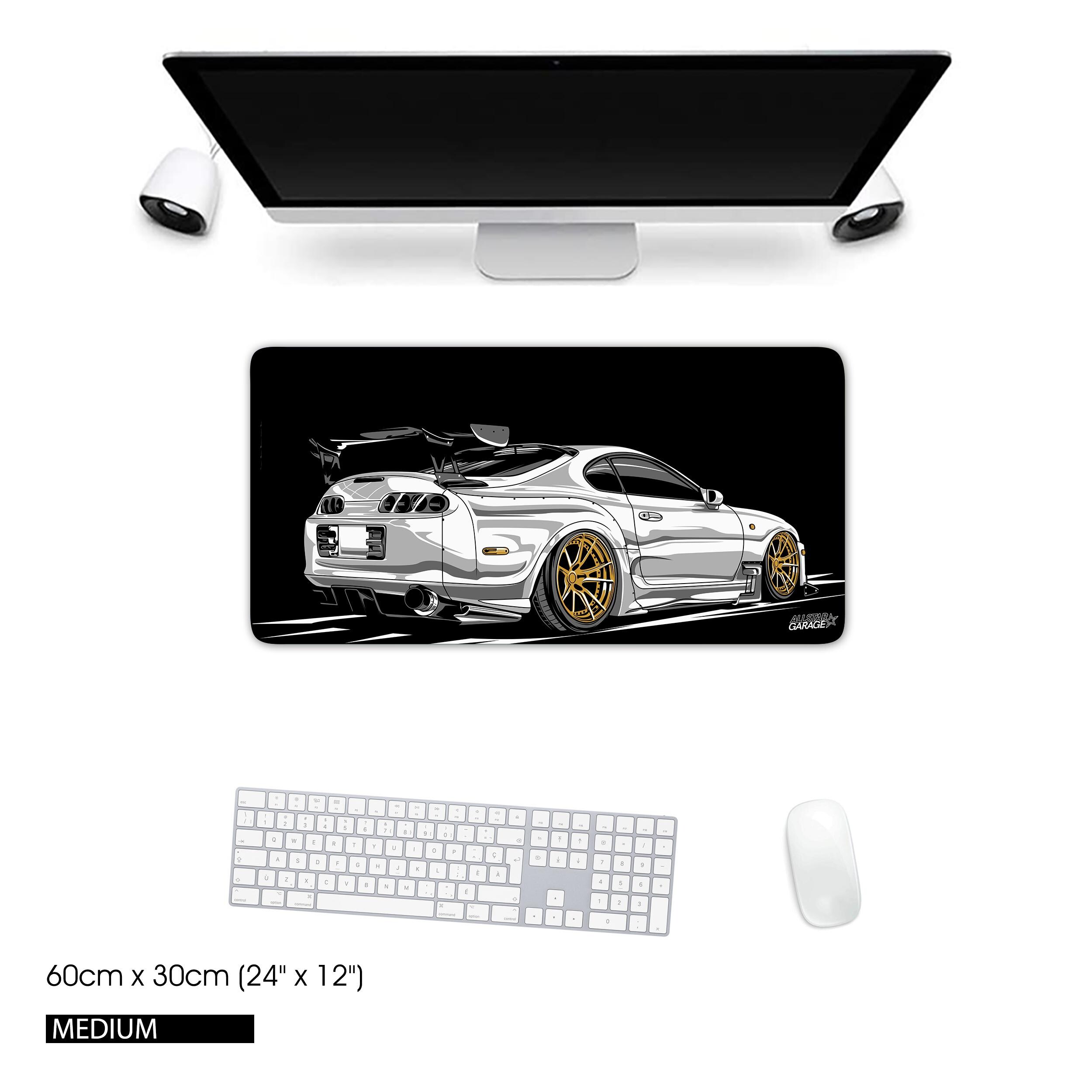 JDM Toyota Supra RGB Gaming Mouse Pad, Minimalist Water Resistant Mouse ...