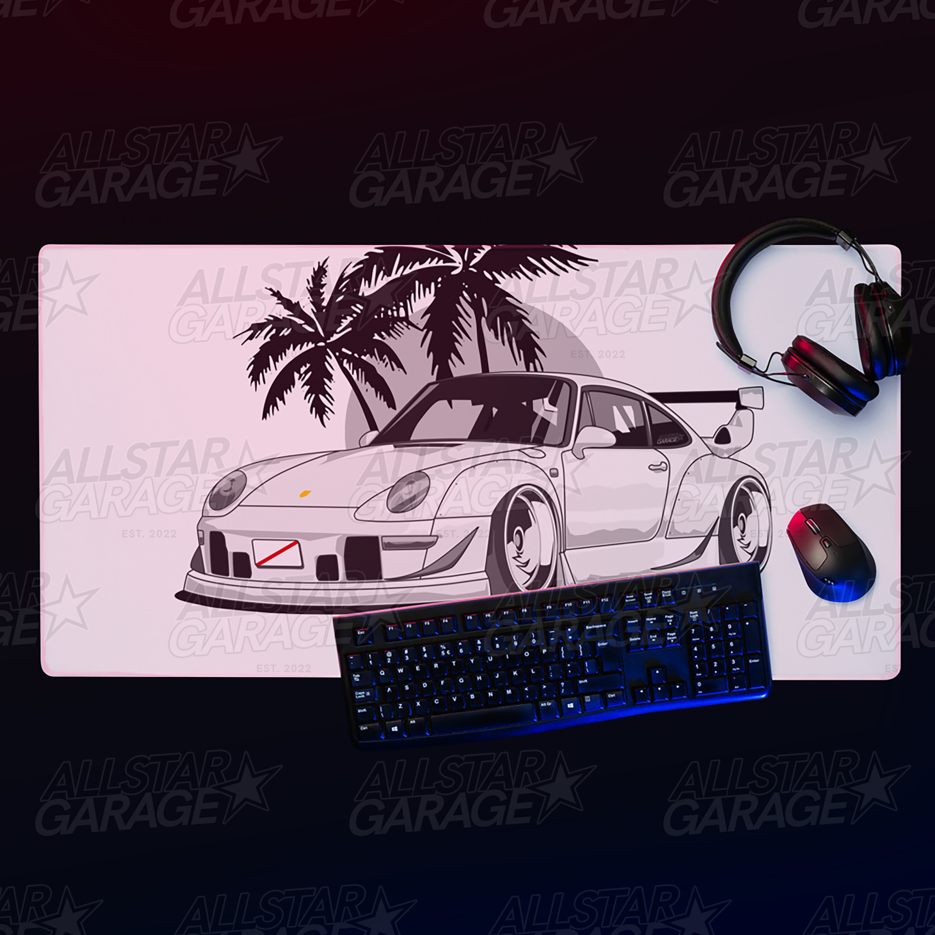 JDM Porsche RWB 993 Minimalist Japanese Car Mouse Pad Desk Mat - Etsy