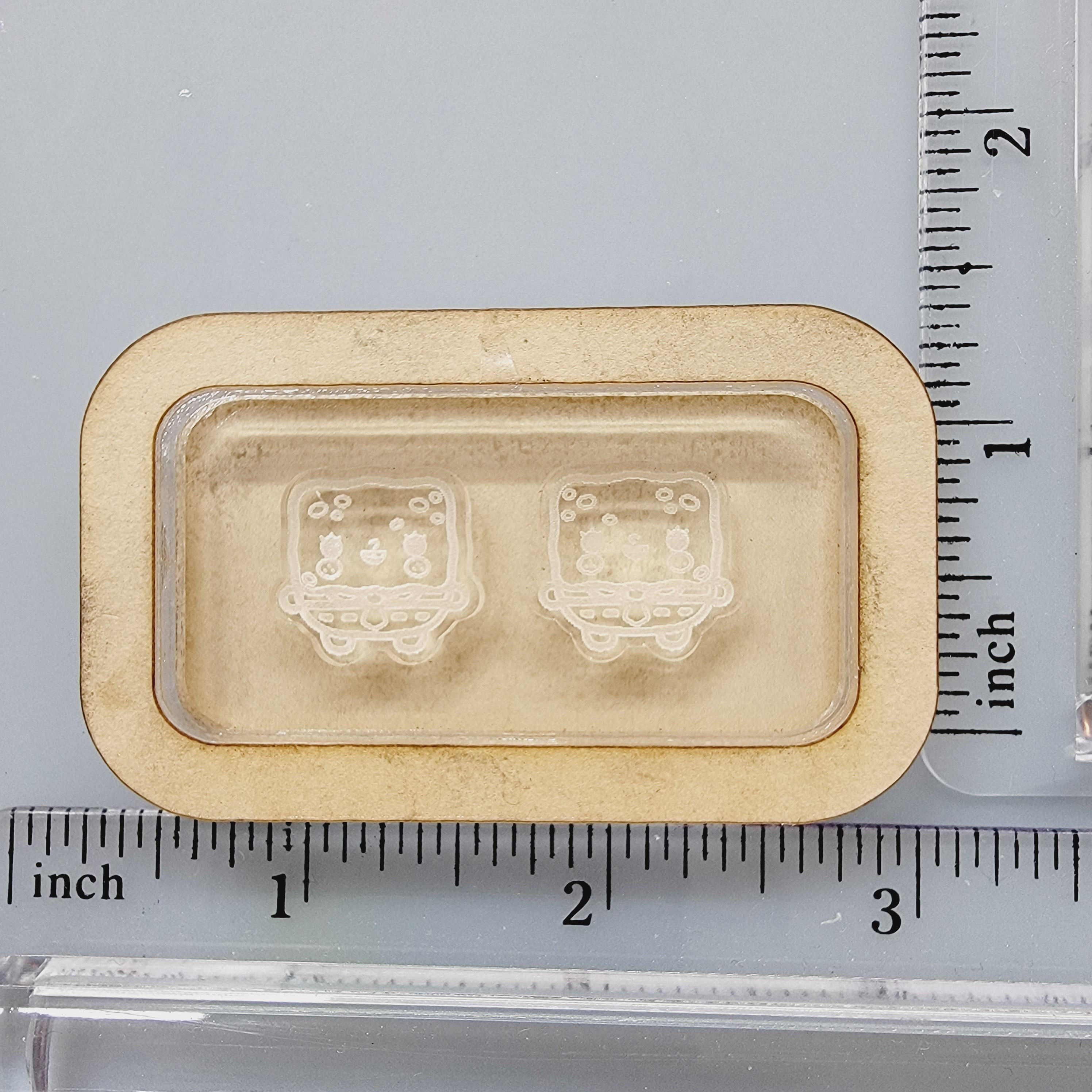 Sponge, Star and Burger Kawaii Shaker Bits Earring Studs Resin Silicone ...
