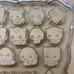 Kawaii Chibi Poke Character Shaker Earring Bits Resin Epoxy Silicone ...
