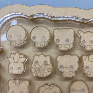Kawaii Chibi Poke Character Shaker Earring Bits Resin Epoxy Silicone ...