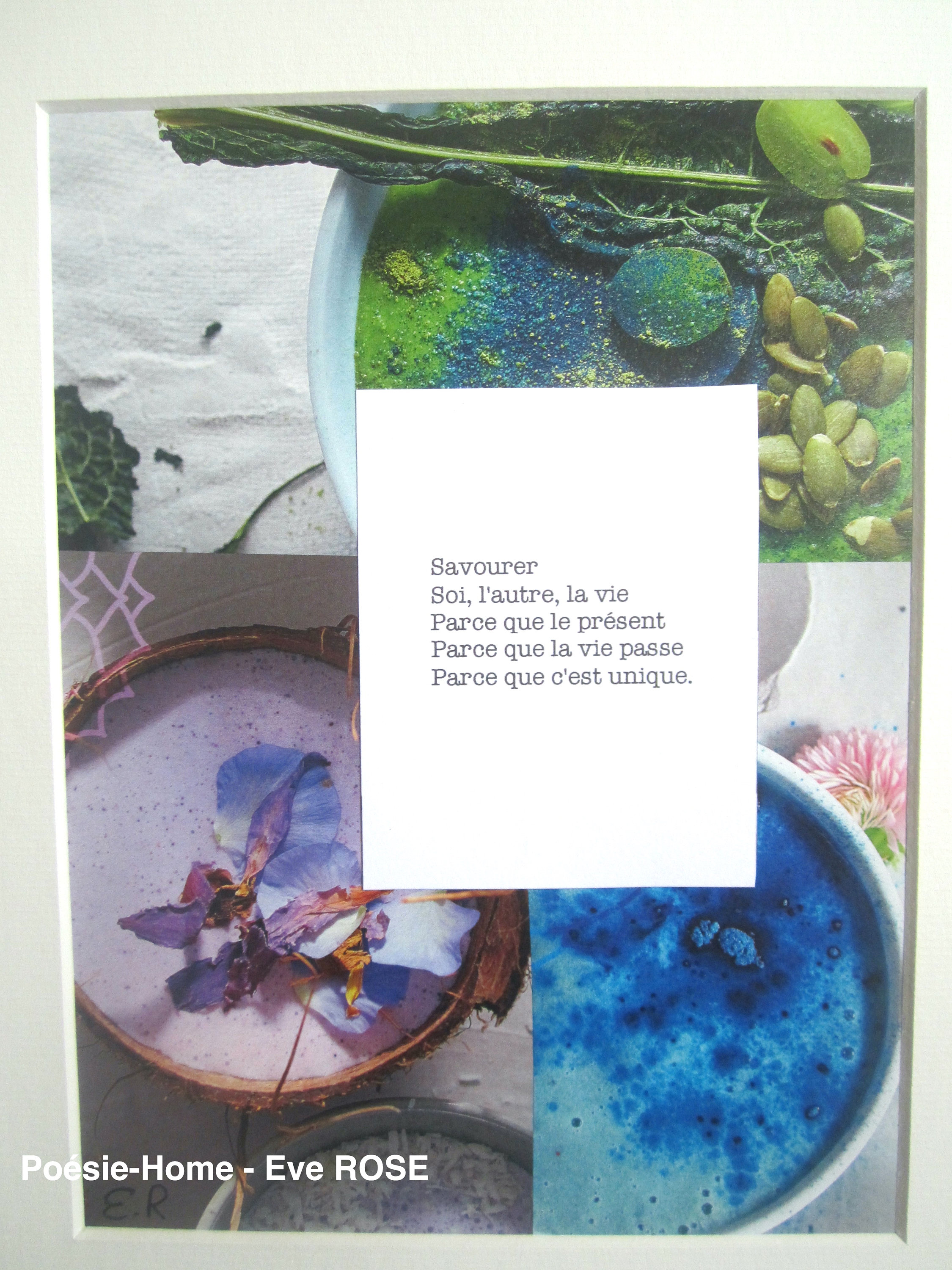 Tableau Collage Poème Couleurs Poème Sur Savourer La Vie - Etsy Canada