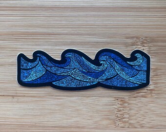 Blue Wave Sticker - Etsy