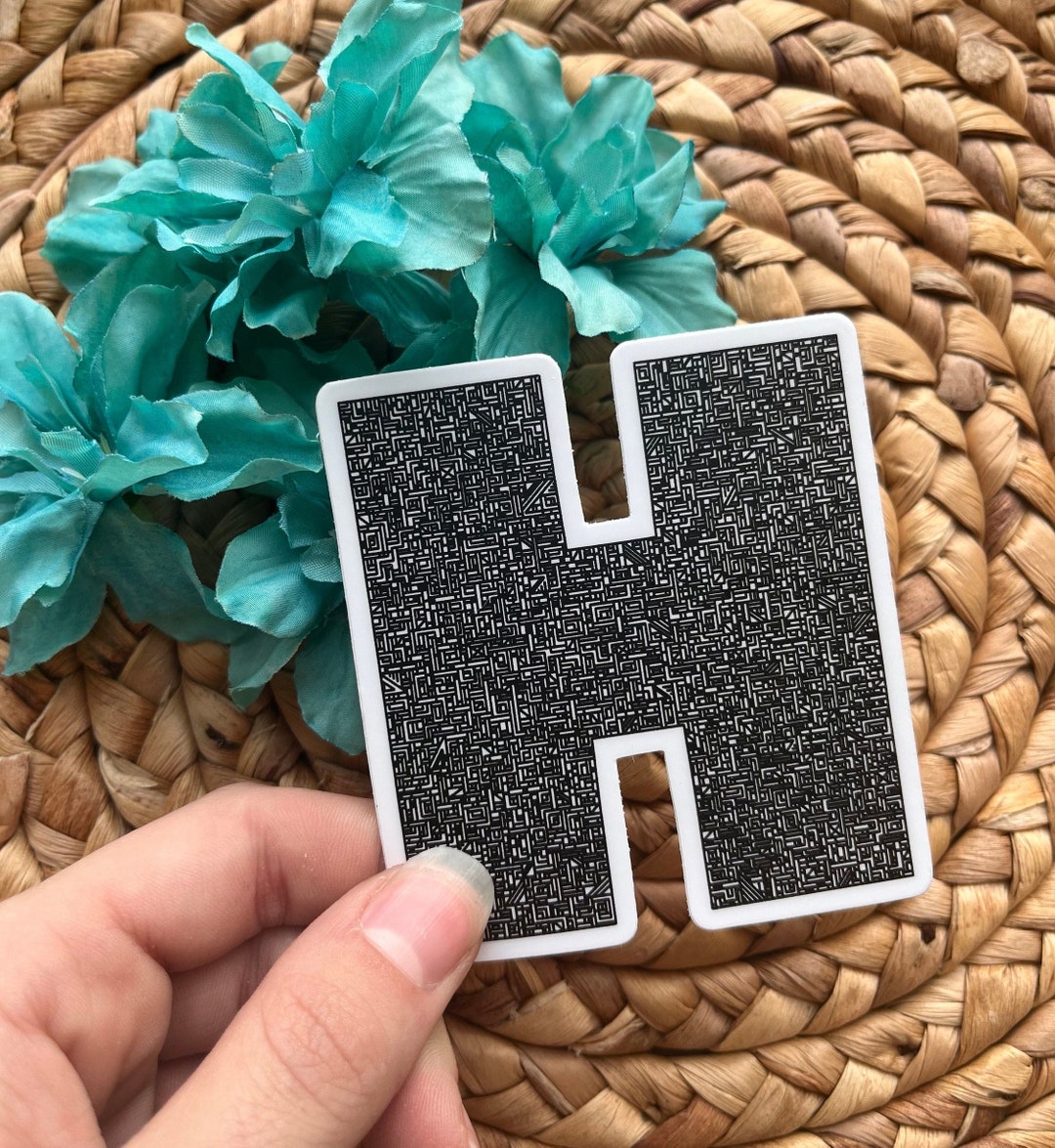 Letter H Sticker - Etsy