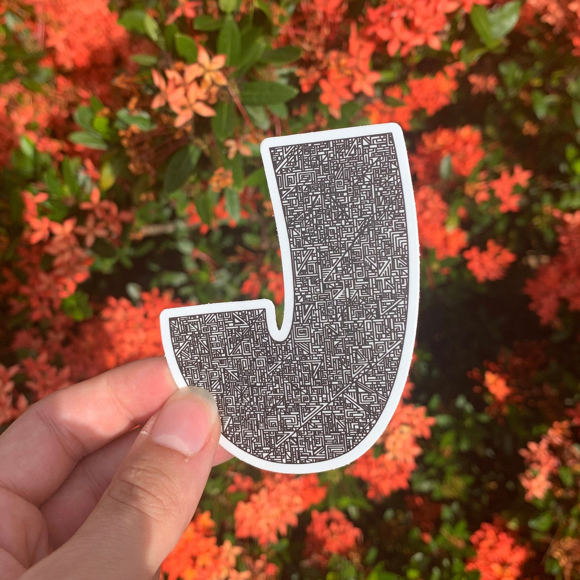 Letter J Sticker - Etsy