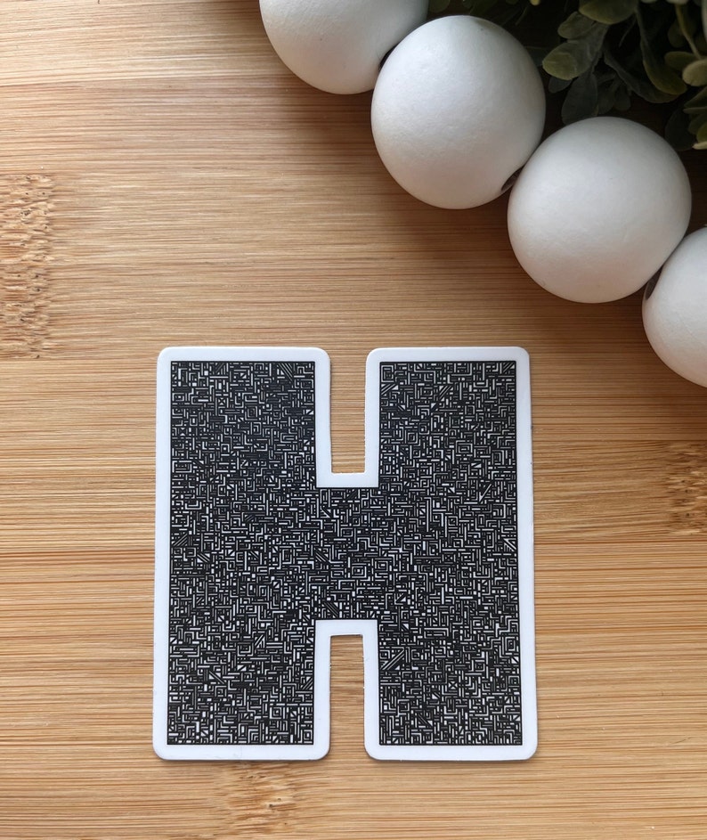 Letter H Sticker - Etsy