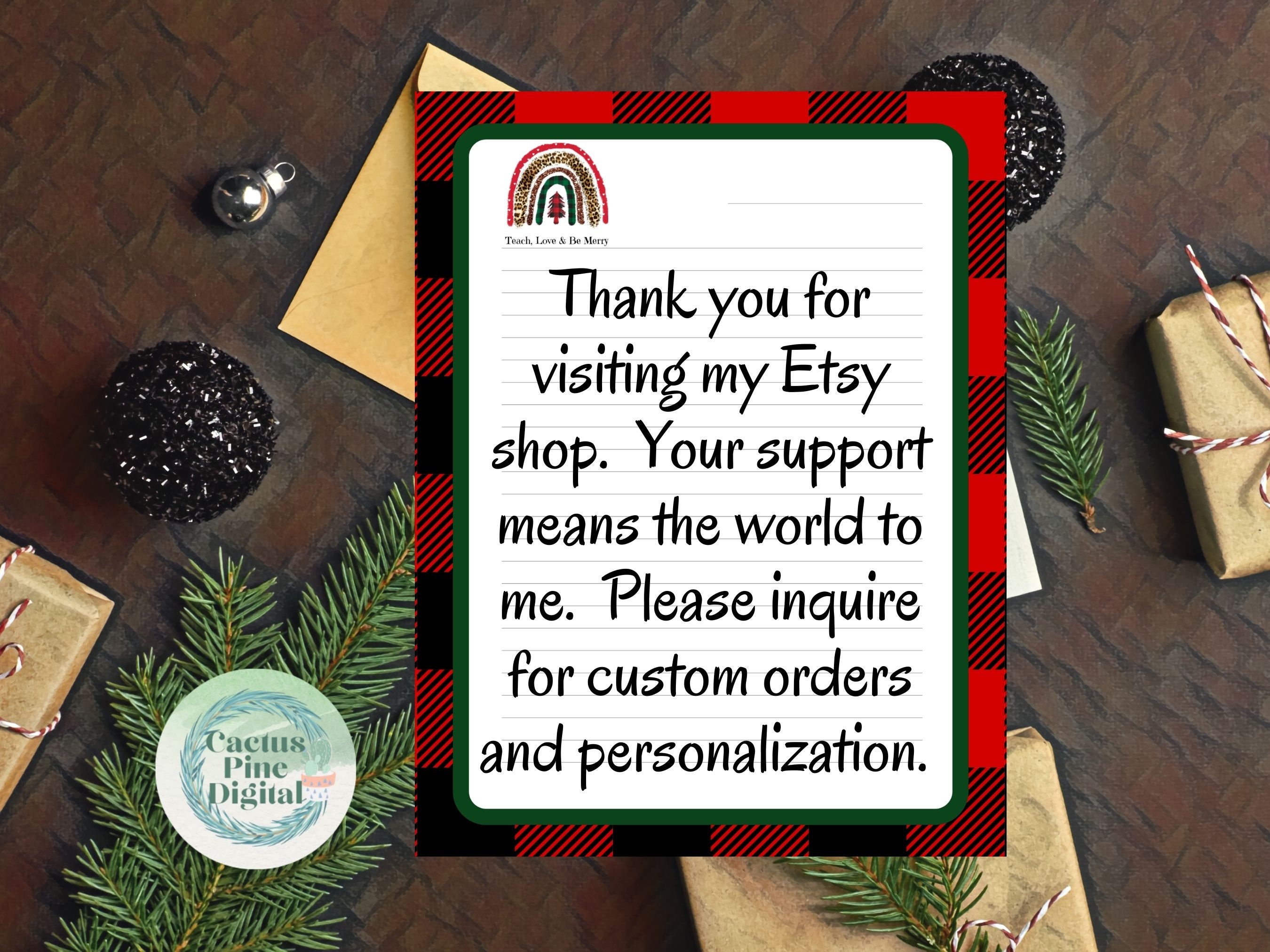 Teach Love & Be Merry Rainbow Printable Christmas Card 5" X 7 ...