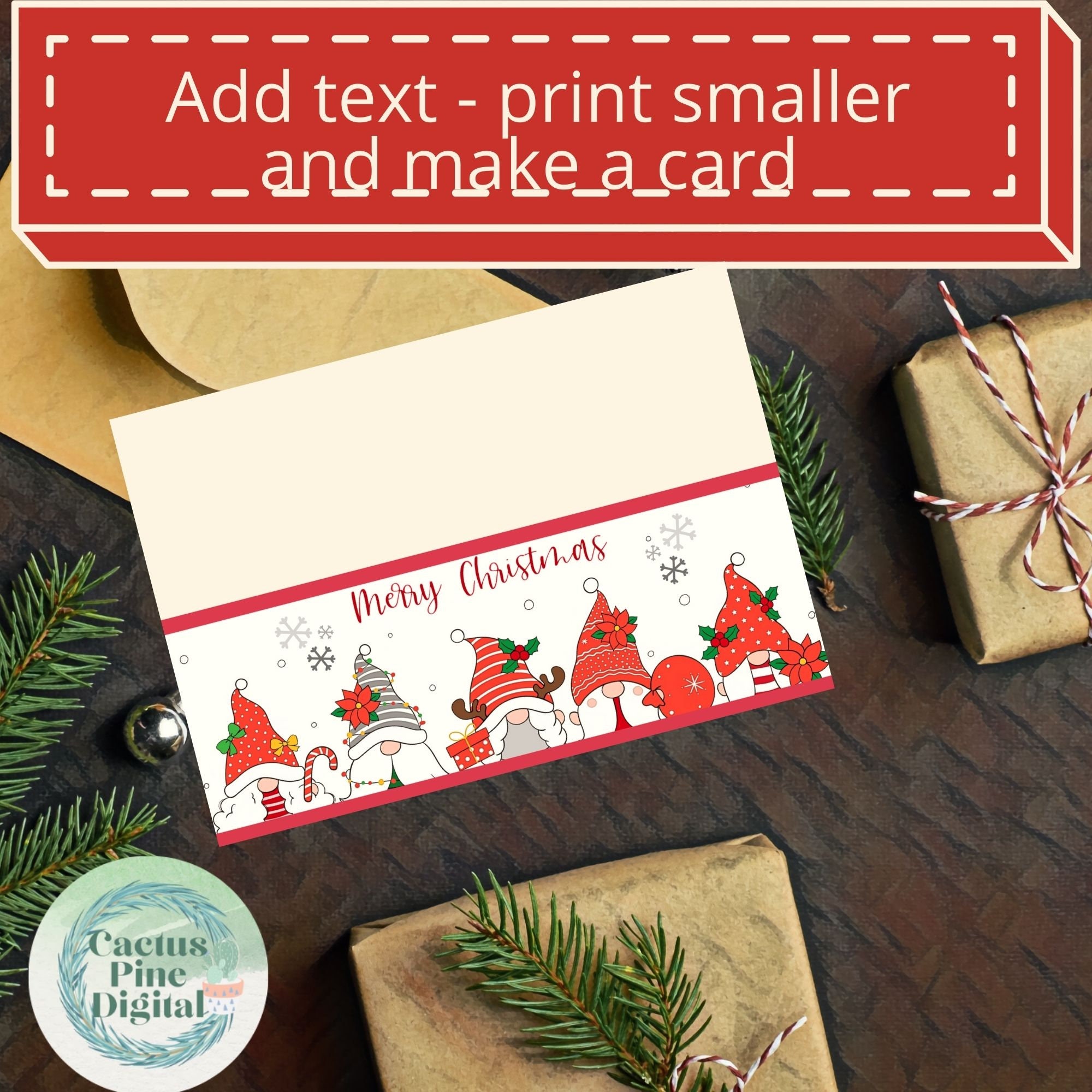 Wisconsin State Gnomes Printable Christmas Stationery Set Letter Paper ...