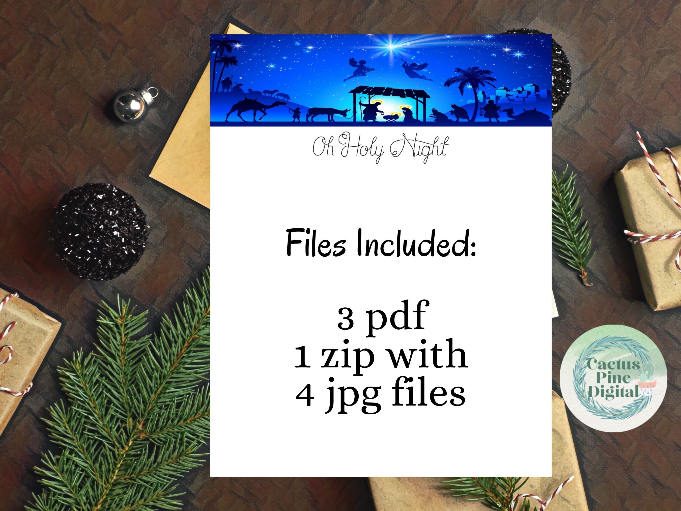 Christmas Nativity Jesus Mary Joseph Bethlehem Printable Stationery Set ...