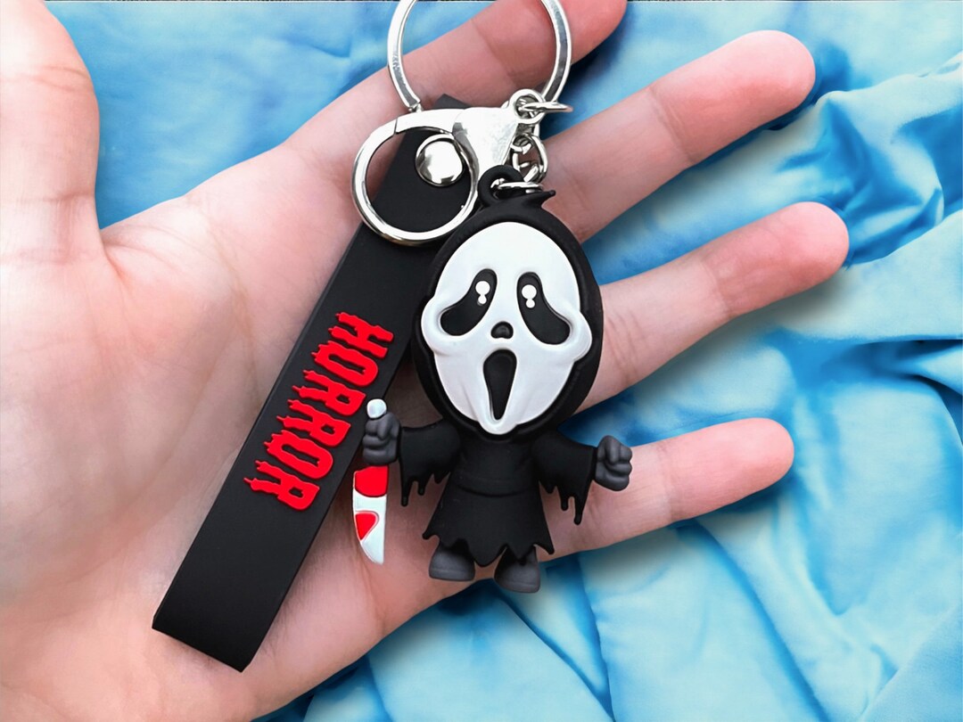 Ghostface Keychain 3d Scream Keychain Horror Key Ring Etsy