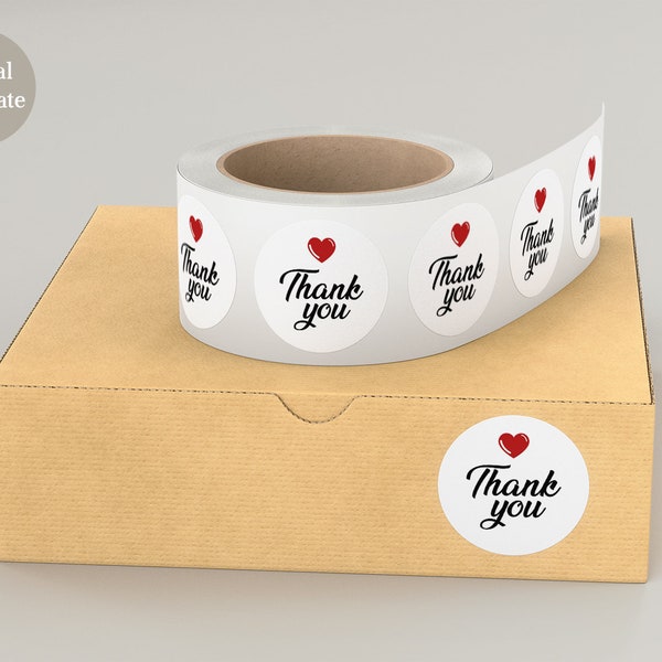 Thank You Stickers - Etsy