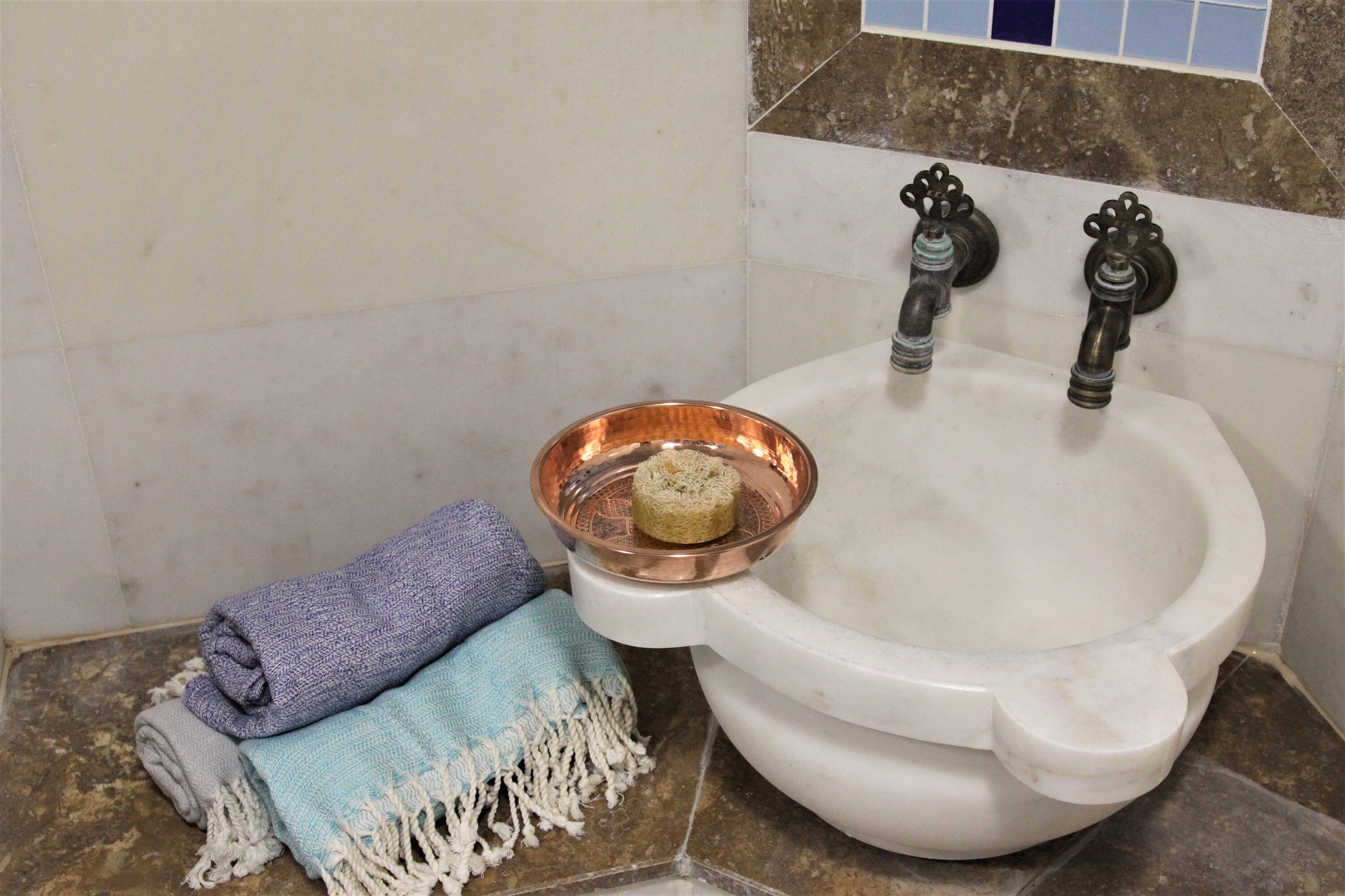 Handmade Copper Bowl, Hammam Gift Set, Turkish Bath Set, Traditional ...