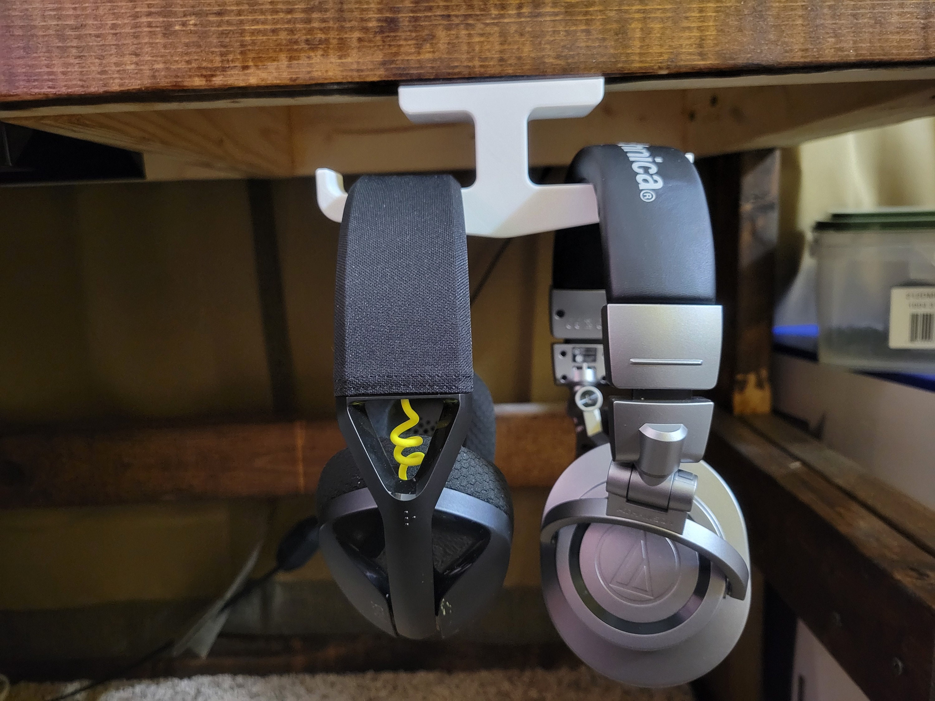 Headphone Holder/mount Under Desk - Etsy