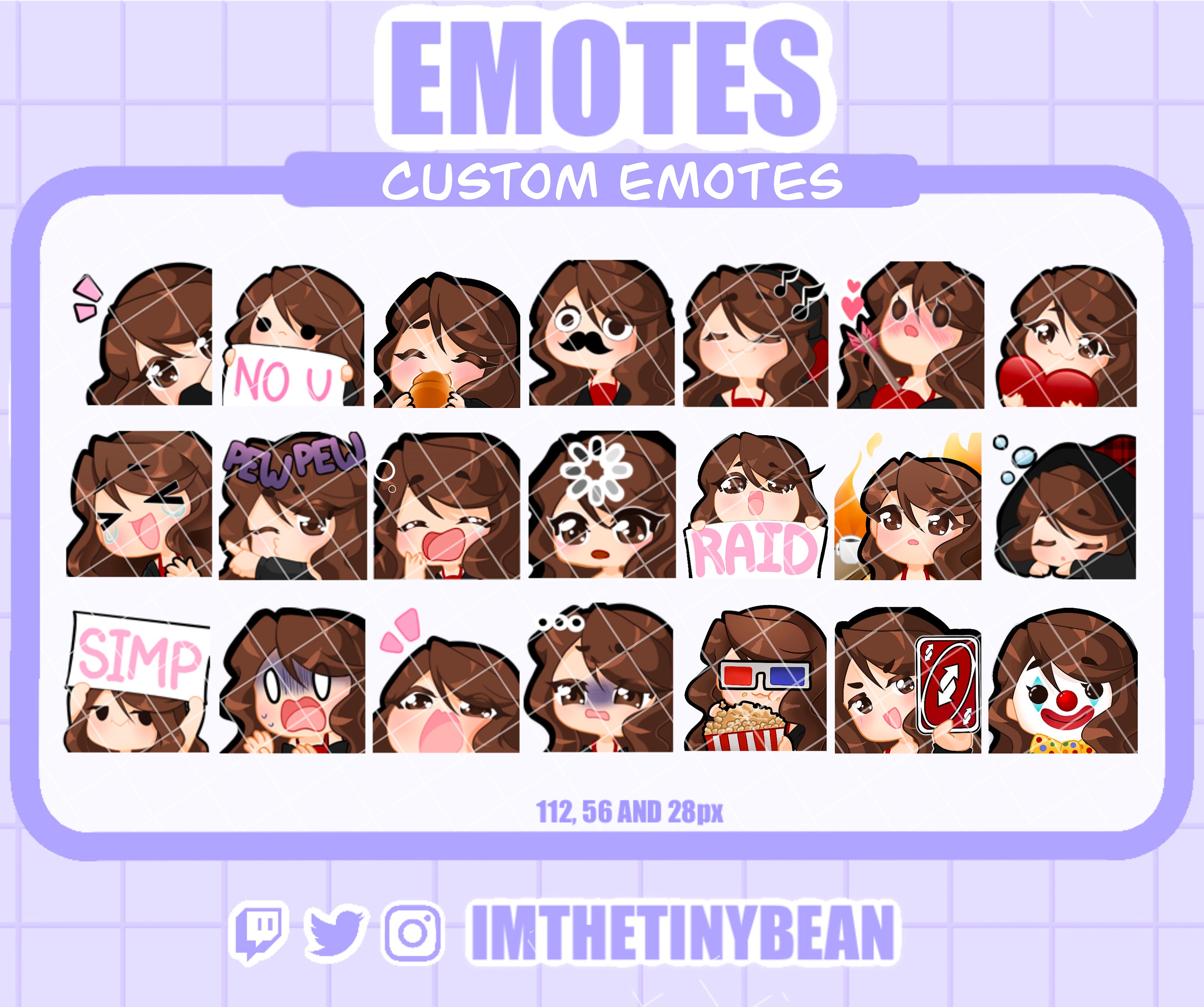 Twitch Custom Emotes Twitch Emotes Emote Commission Chibi Emotes Emote ...