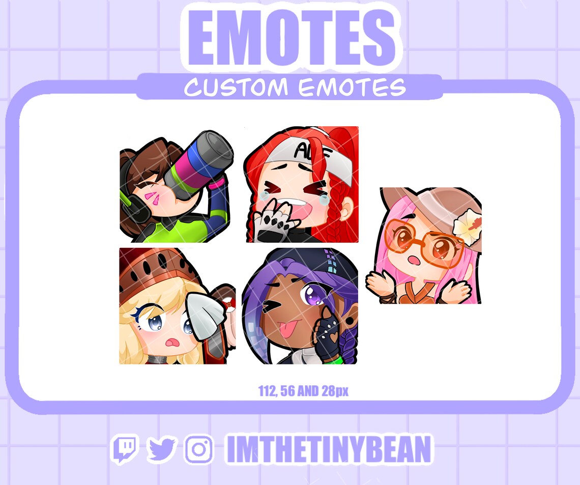 Twitch Custom Emotes Twitch Emotes Emote Commission Chibi Emotes Emote ...