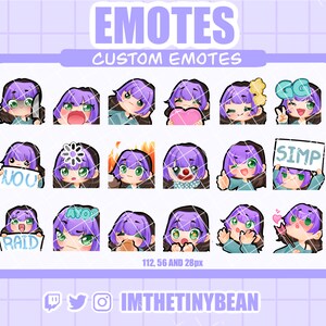 Twitch Custom Emotes Twitch Emotes Emote Commission Chibi Emotes Emote ...