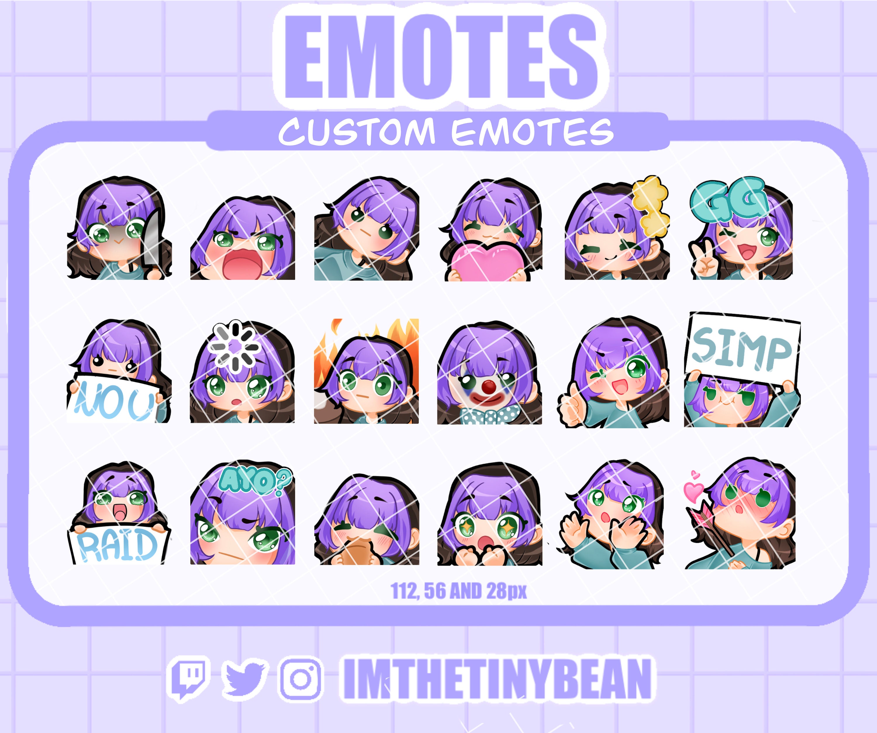 Twitch Custom Emotes Twitch Emotes Emote Commission Chibi Emotes Emote ...