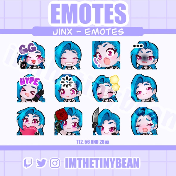 Jinx Twitch Emotes - Etsy