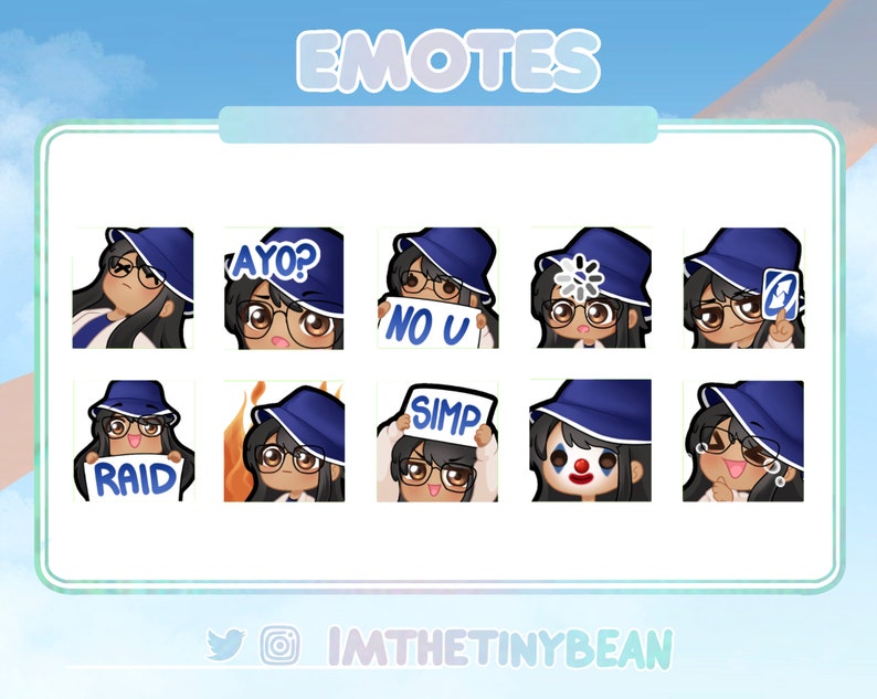 Twitch Custom Emotes - Twitch Emotes - Emote Commission - Chibi Emotes ...