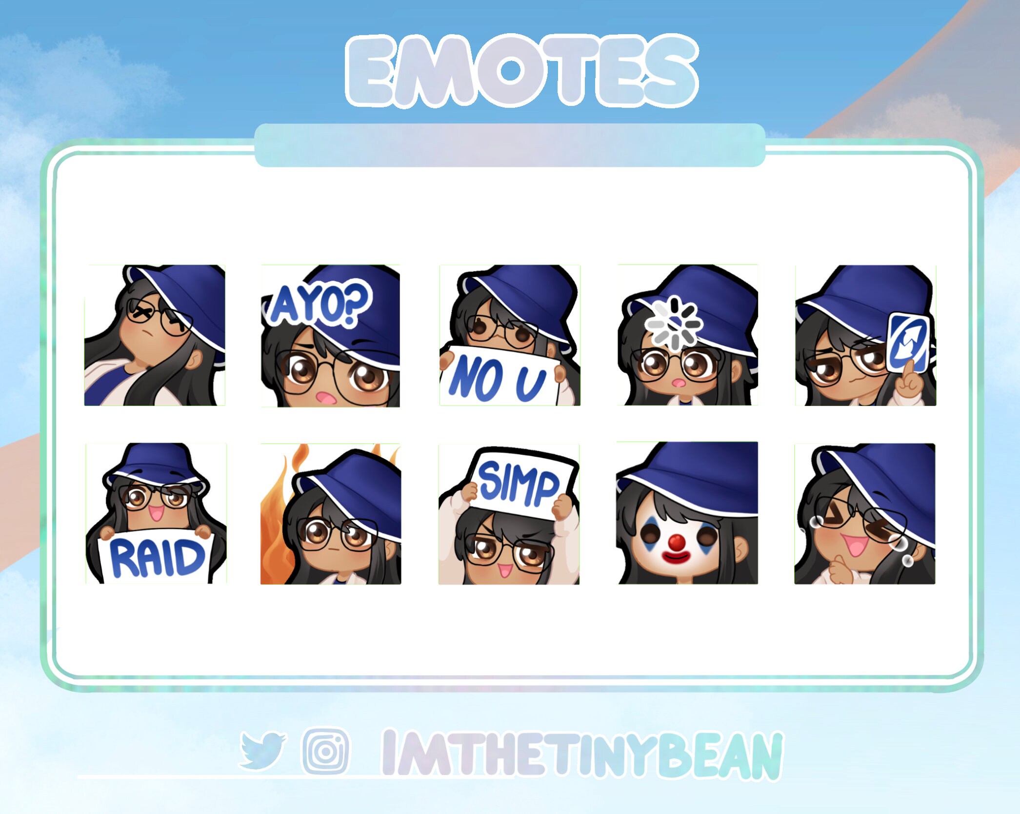 Twitch Custom Emotes - Twitch Emotes - Emote Commission - Chibi Emotes ...