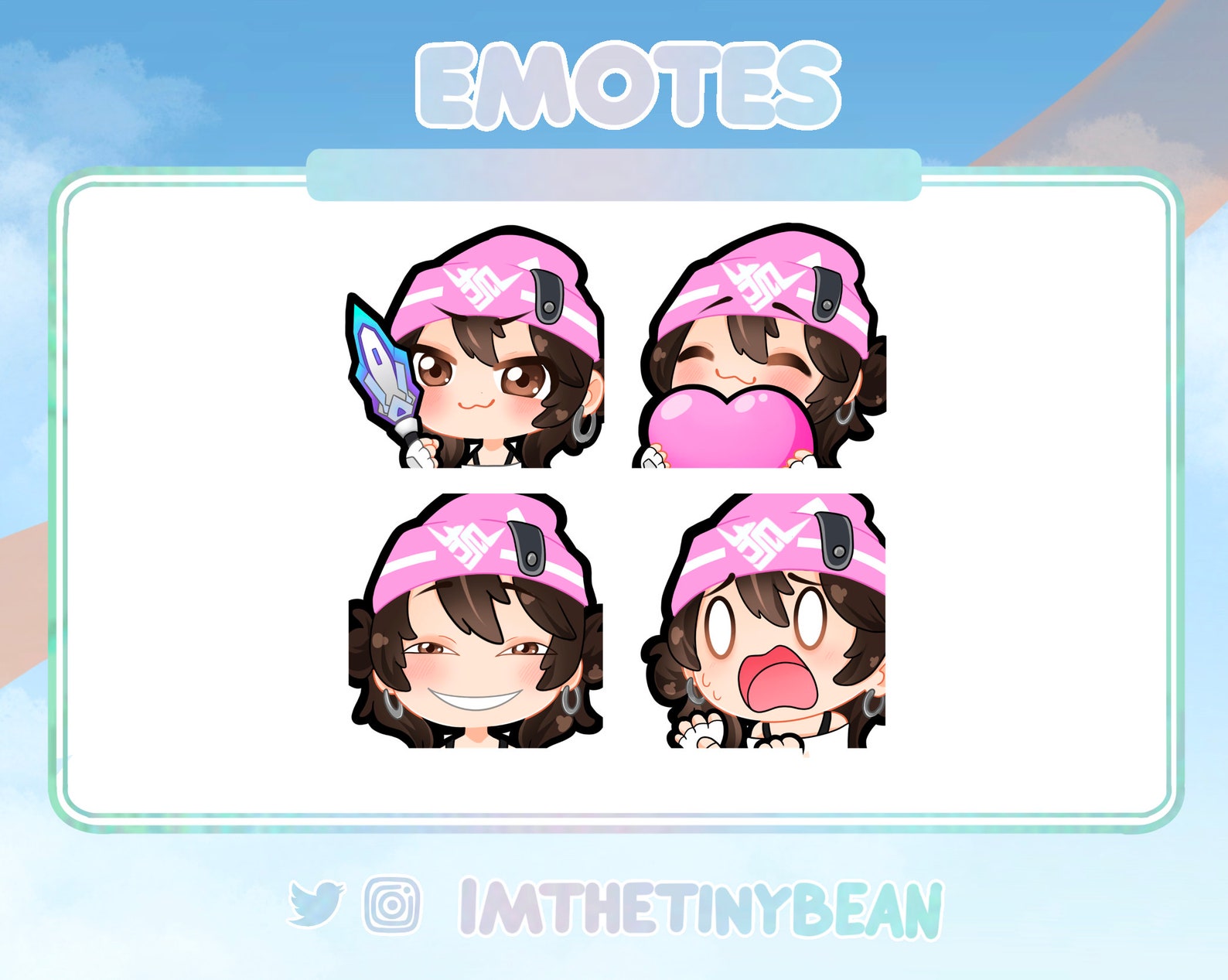Twitch Custom Emotes - Twitch Emotes - Emote Commission - Chibi Emotes ...