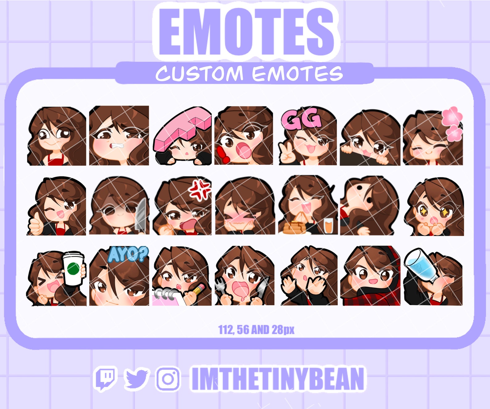 Twitch Custom Emotes Twitch Emotes Emote Commission Chibi Emotes Emote ...