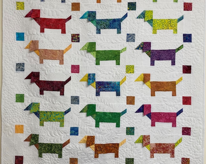 Puppies on Parade Quilt Instant Download Dog Quilt PDF Pattern Baby ...