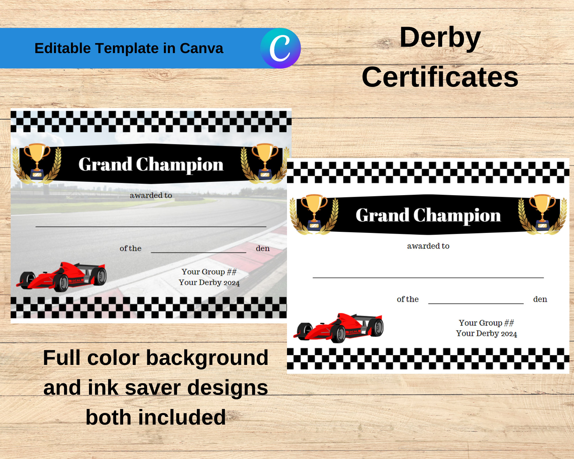 Derby Awards DIY Printables - Etsy