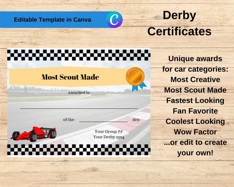 Derby Awards DIY Printables - Etsy