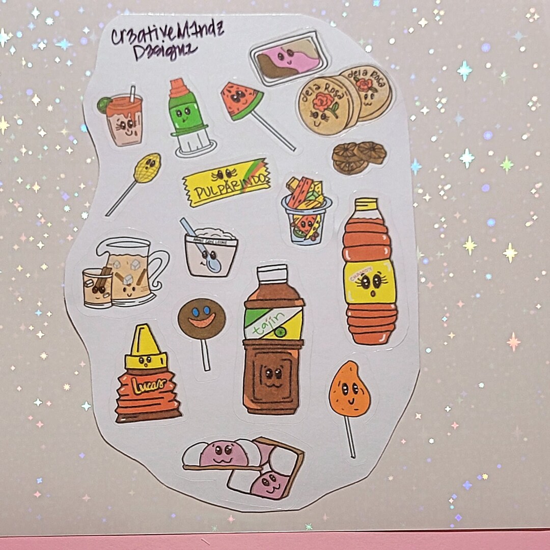 Candy Sticker Sheet, Mexican Dulce Decals, Planner Stickers, Stickers ...