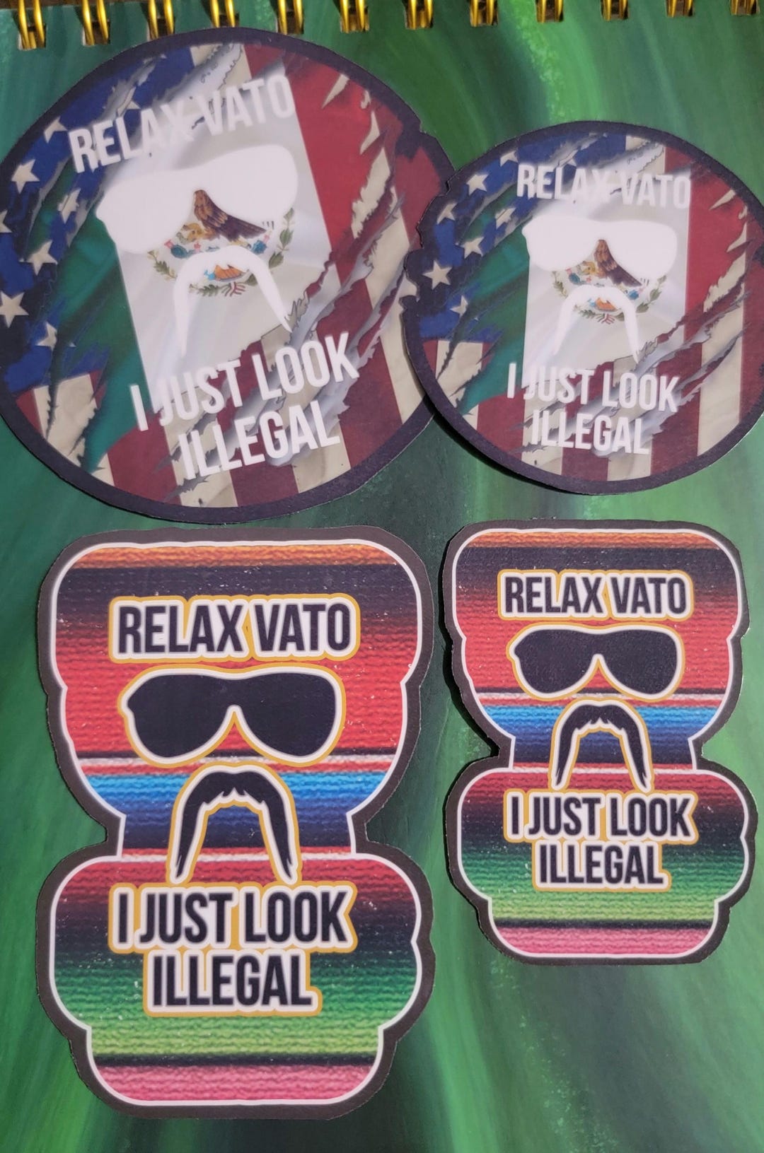 Chicano Life Stickers, Relax Vato I Only Look Illegal, Chicano Stickers ...