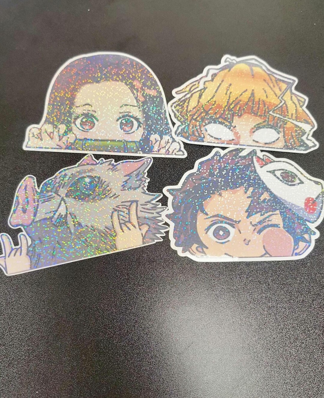 Slayer Peepers,anime Themed Peepers, Action Manga Decals, Face Stickers ...