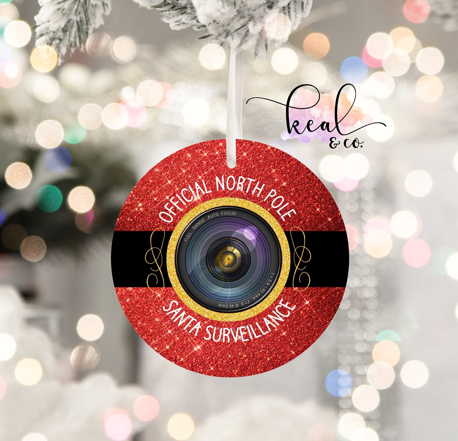 Santa Cam Santa Surveillance Elf Cam Santa Ornament - Etsy Canada