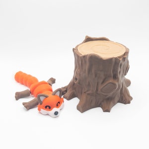 Flexie Forest Friends 3D Printed Fidget Animals With Container-raccoon ...