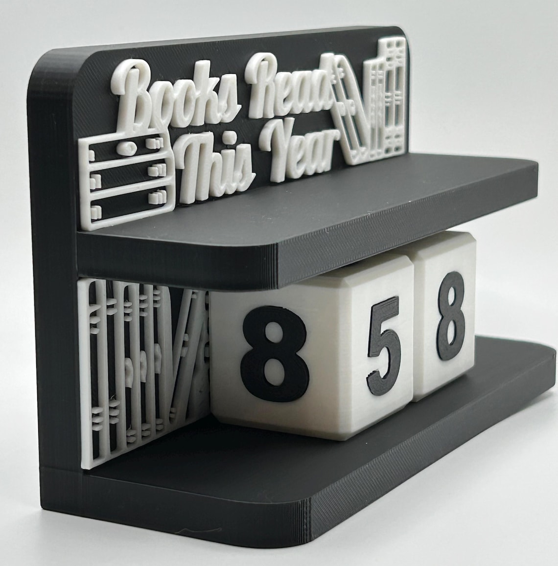 Bookshelf Reading Goal Tracker – 3D Printed “books Read” Number Counter ...