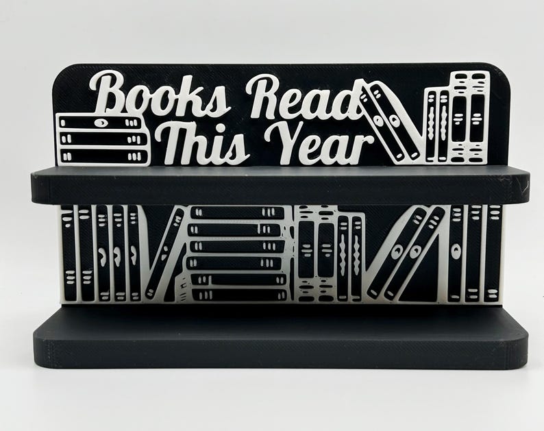 Bookshelf Reading Goal Tracker – 3D Printed “books Read” Number Counter ...