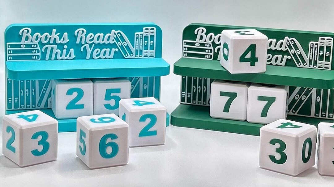 Bookshelf Reading Goal Tracker – 3D Printed “books Read” Number Counter ...