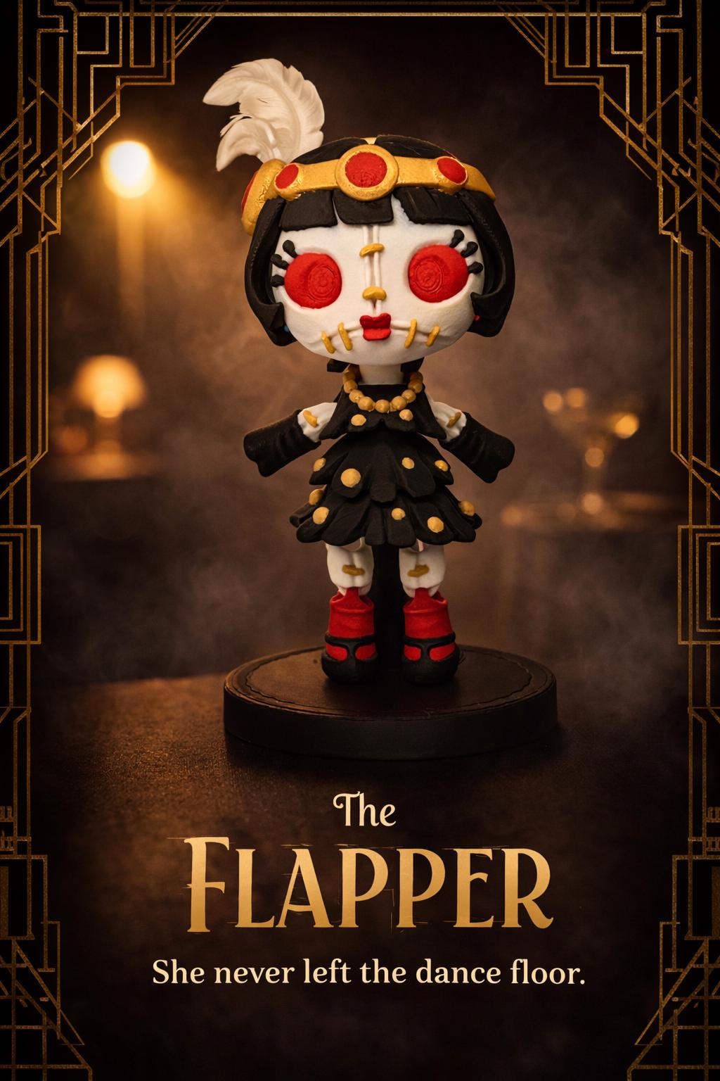 Creepy Flapper Doll – 1920s Gothic Decor | Vintage Horror Cute Figurine ...