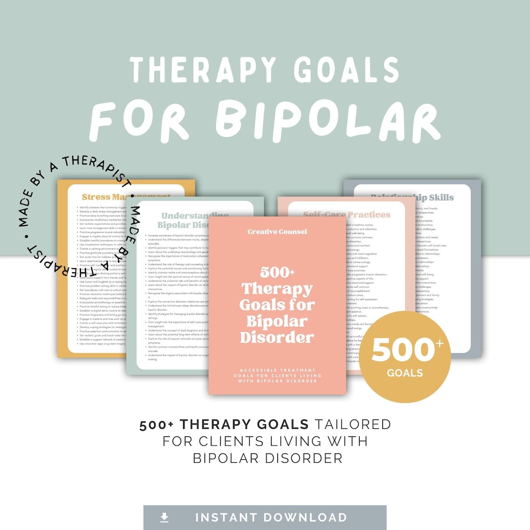 Bipolar Disorder Therapy Goals Bi Polar Worksheet Counselor Sessions ...