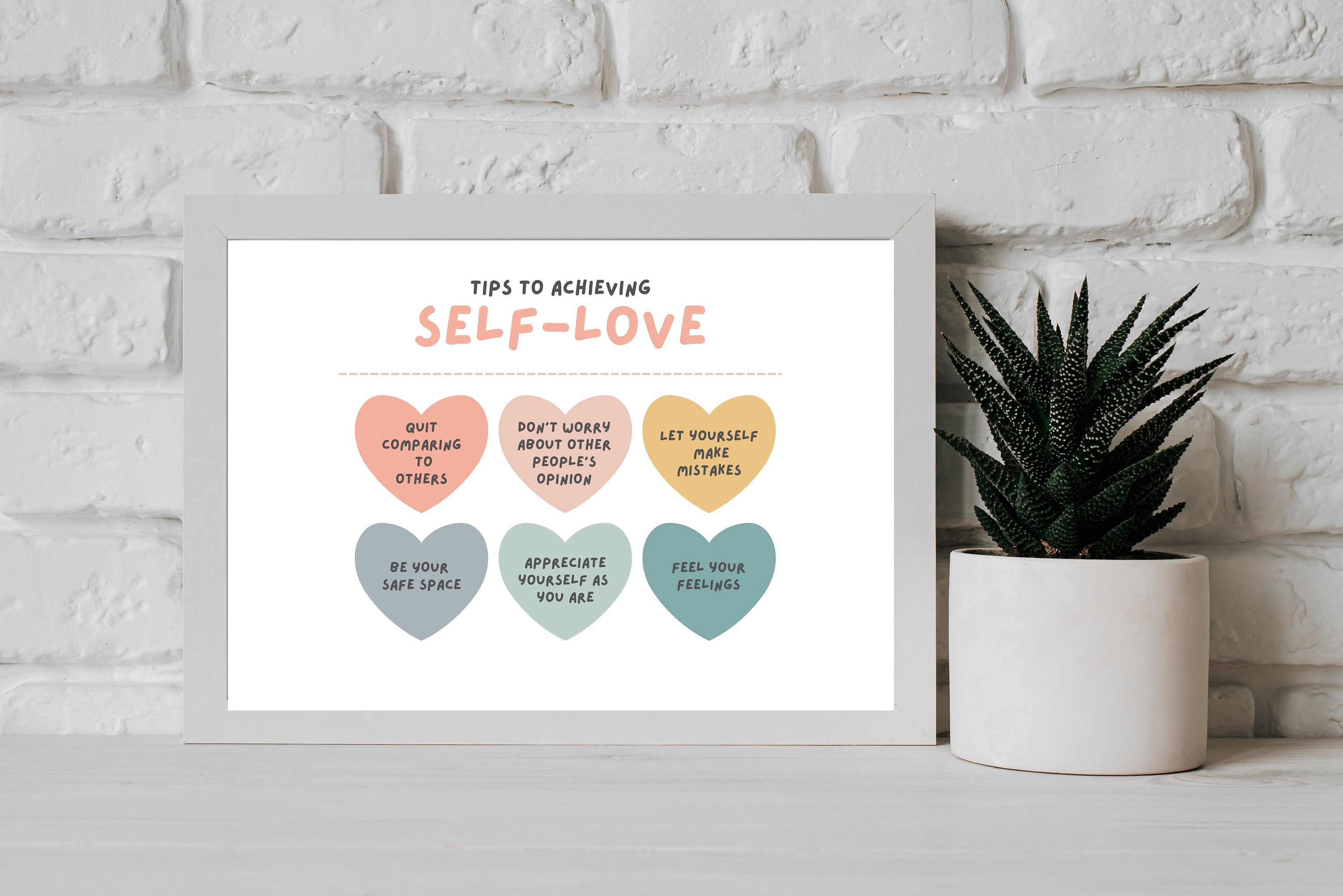 Self Love Care Inspiration Poster Decor Self-therapy Positive ...