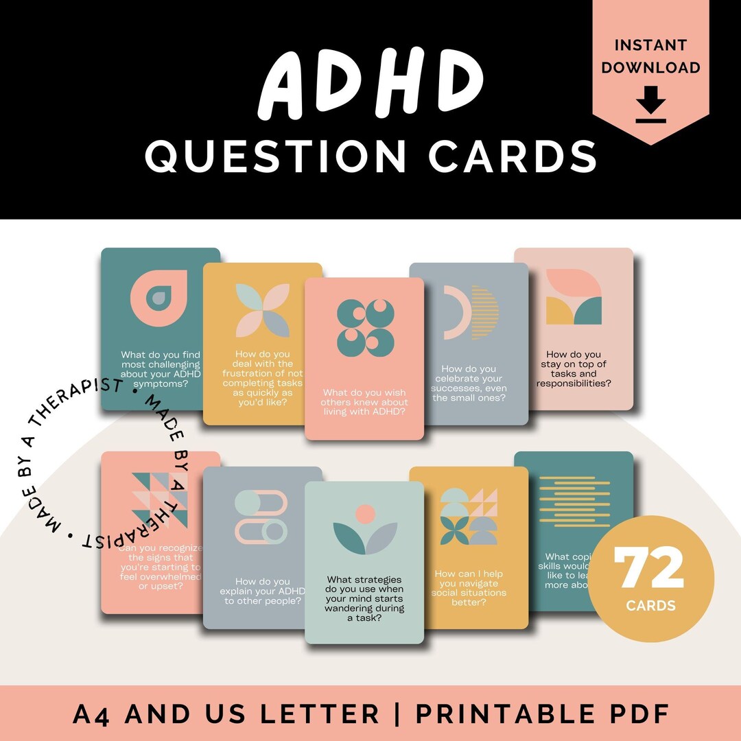 Adhdtools Therapy Cards Printable Adhdresources Autism Counseling ...