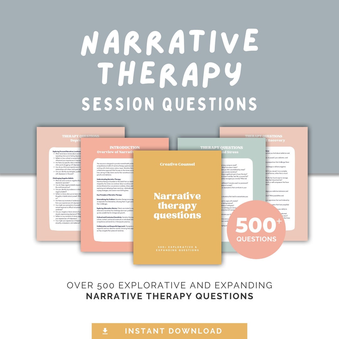 Therapy Resource Cheat Sheet Narrative Therapy Questions for Therapists ...