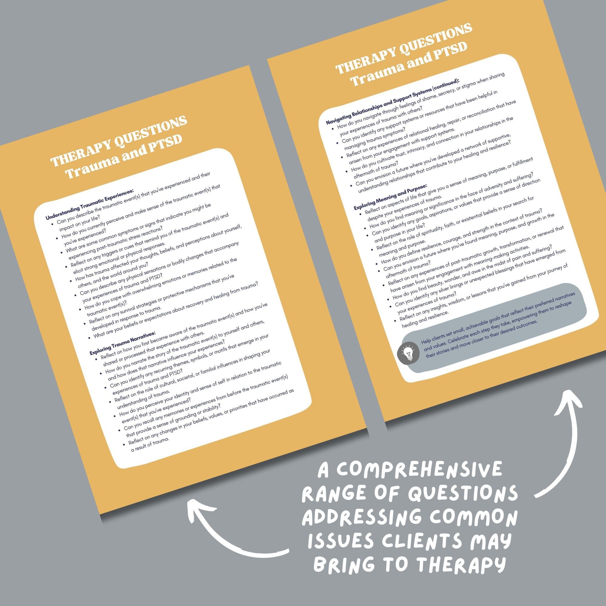 Therapy Resource Cheat Sheet Narrative Therapy Questions for Therapists ...