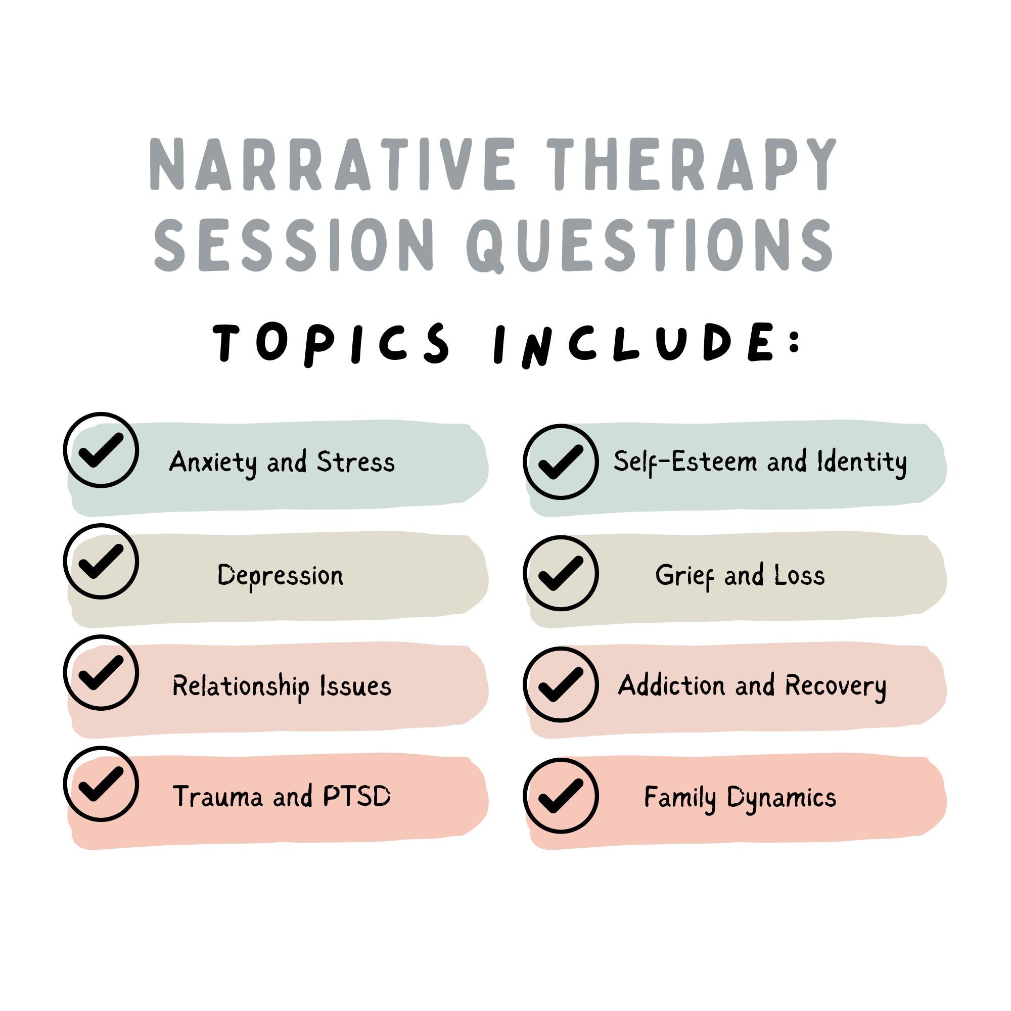 Therapy Resource Cheat Sheet Narrative Therapy Questions for Therapists ...