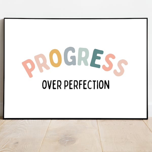 Progress Perfection - Etsy