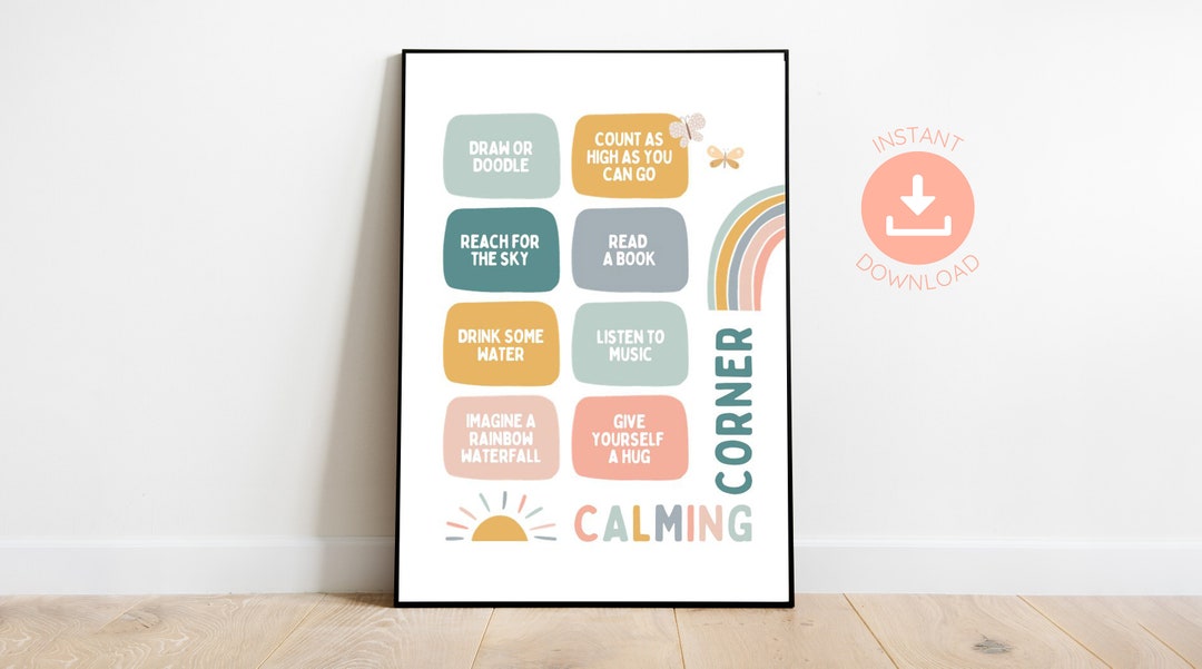 Kids Calmcorner Calming Corner Decorer Poster Strategies Time Out ...